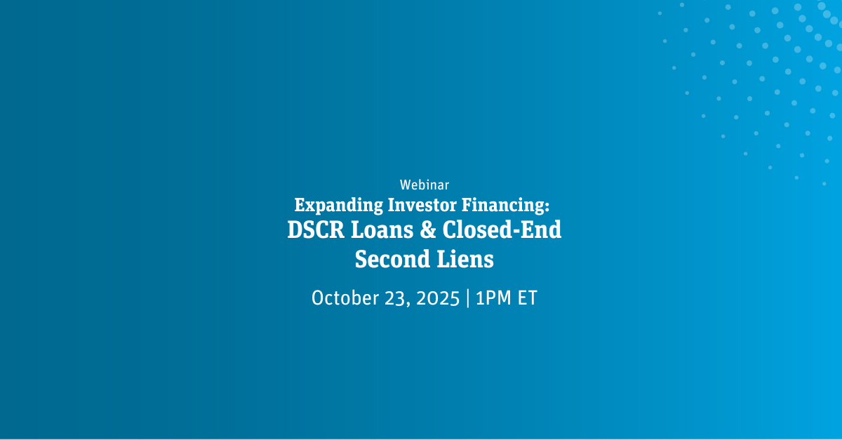 Webinar Recording: Expanding Investor Financing: DSCR Loans & Closed ...